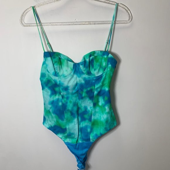 Zara | Tops | Zara Satin Effect Bustier Bodysuit | Poshmark